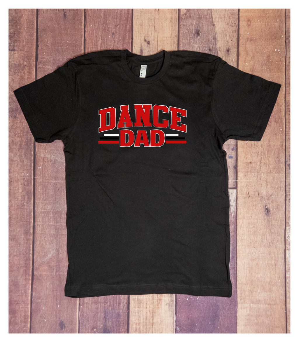 Dance Dad Black Shirt - Red Print – Unique Boutique