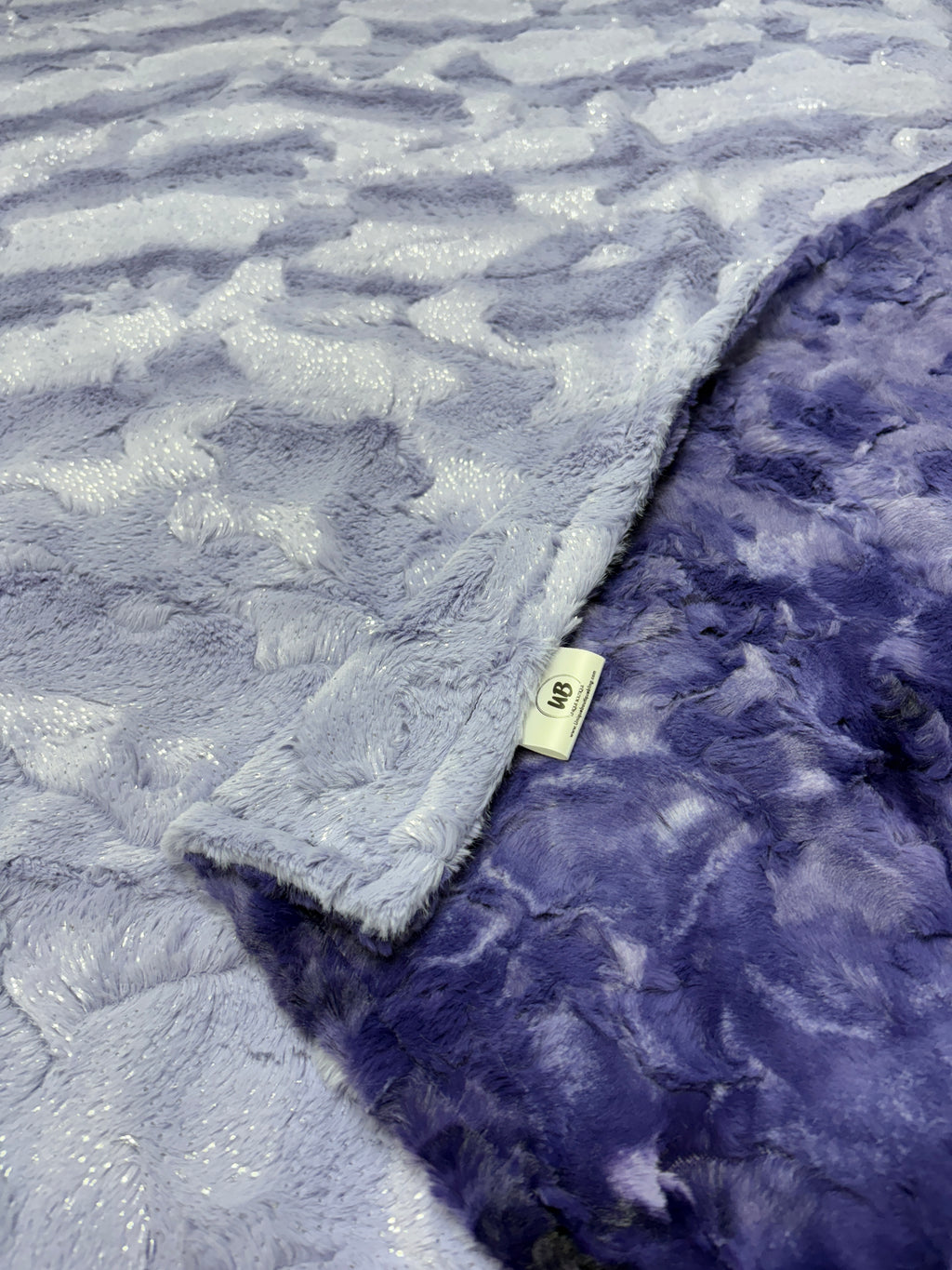 Purple Galaxy w/Dazzle Luxe - Double Sided Minky Blanket - READY TO SH ...